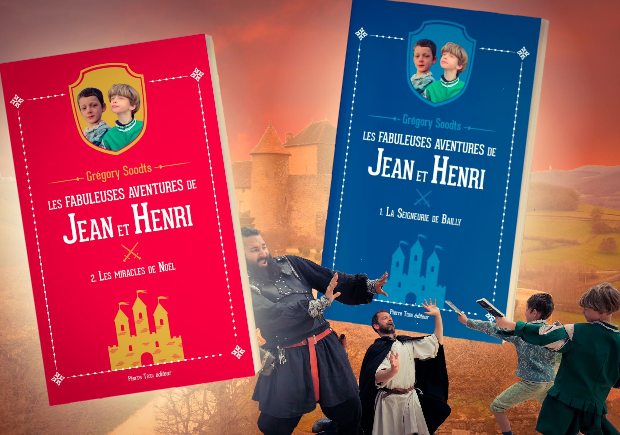 La collection de livres des « fabuleuses aventures de Jean et Henri ...
